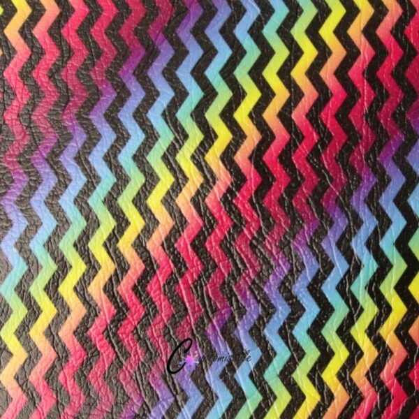 No1 Beautiful Neon Chevron Faux Leather | Customisable